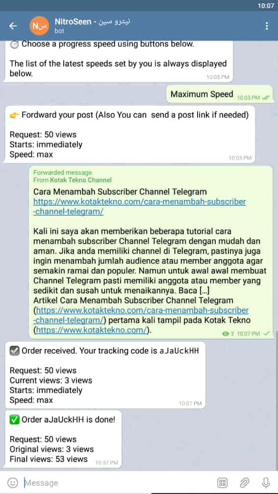 2 Cara Menambah Viewer Mata Channel Telegram Gratis