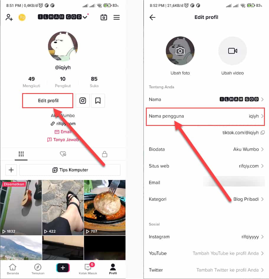 2 Cara Membuat Nama Tiktok Tanpa Angka Dengan Mudah