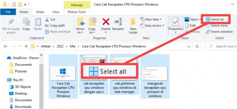 5 Cara Memilih Banyak File di Windows