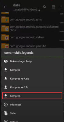 2 Cara Mengirim File Mobile Legends Android 11